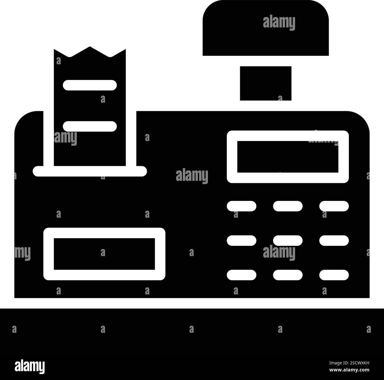 Cashier machine Vector Icon Design Illustration Stock Vector Image ...
