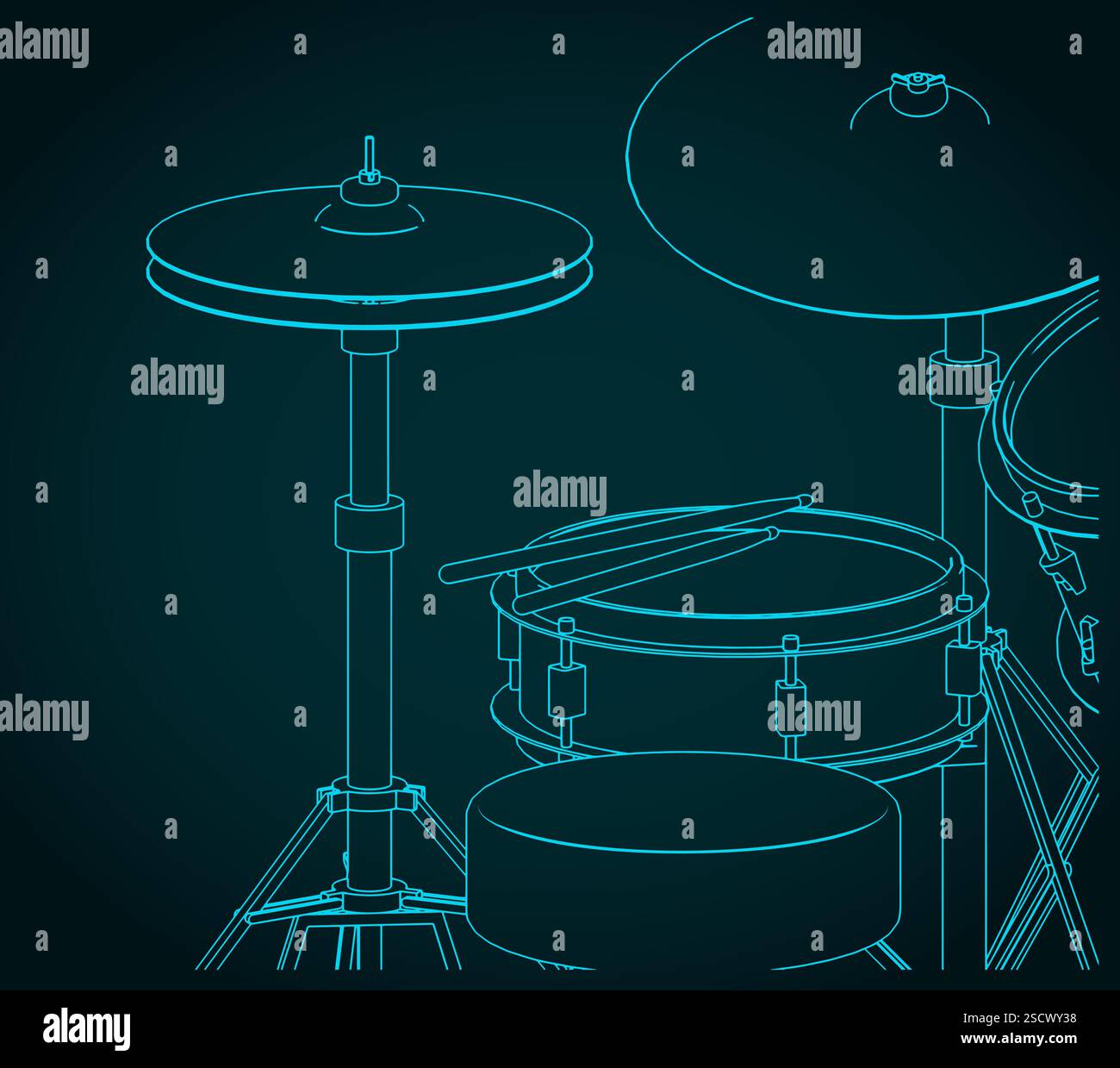 Drum and sticks close up Stock Vector Images - Alamy