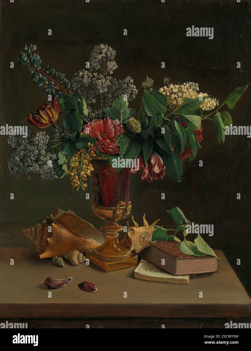 Still Life with Flowers, 1847 Stock Photo - Alamy