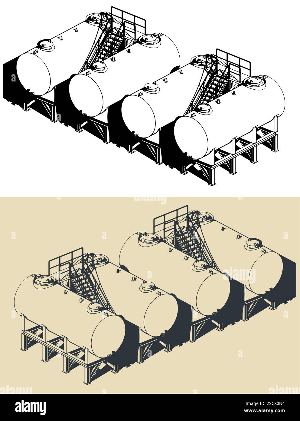 Tanks for petroleum products isometric illustrations Stock Vector Image ...