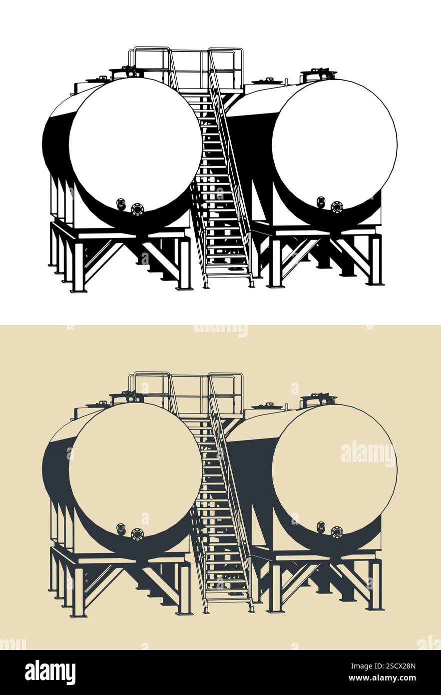 Tanks for petroleum products illustrations Stock Vector Image & Art - Alamy