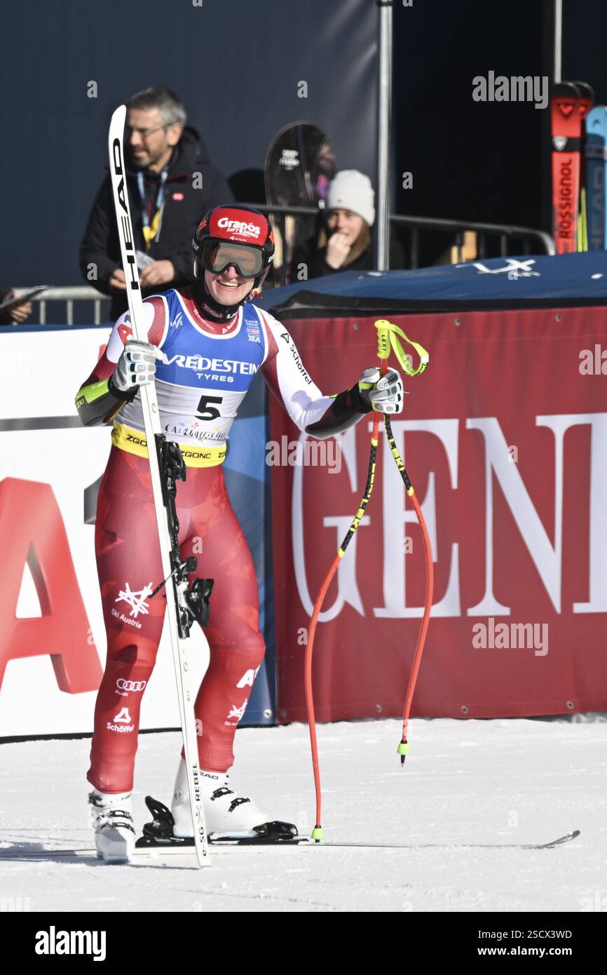 SAALBACH-HINTERGLEMM, AUSTRIA - FEBRUARY 7: Stefan Babinsky of Austria ...