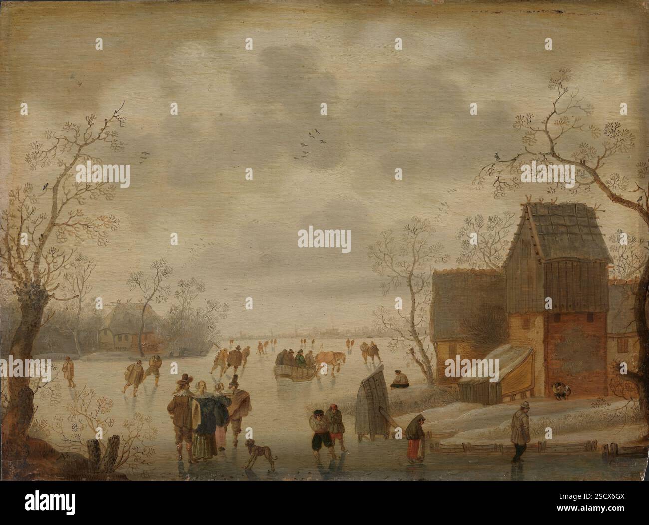 Winter landscape, 1st half of 17th century Stock Photo - Alamy