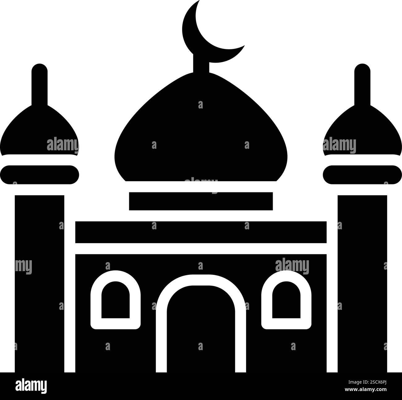 Mosque icon vector vectors Cut Out Stock Images & Pictures - Alamy