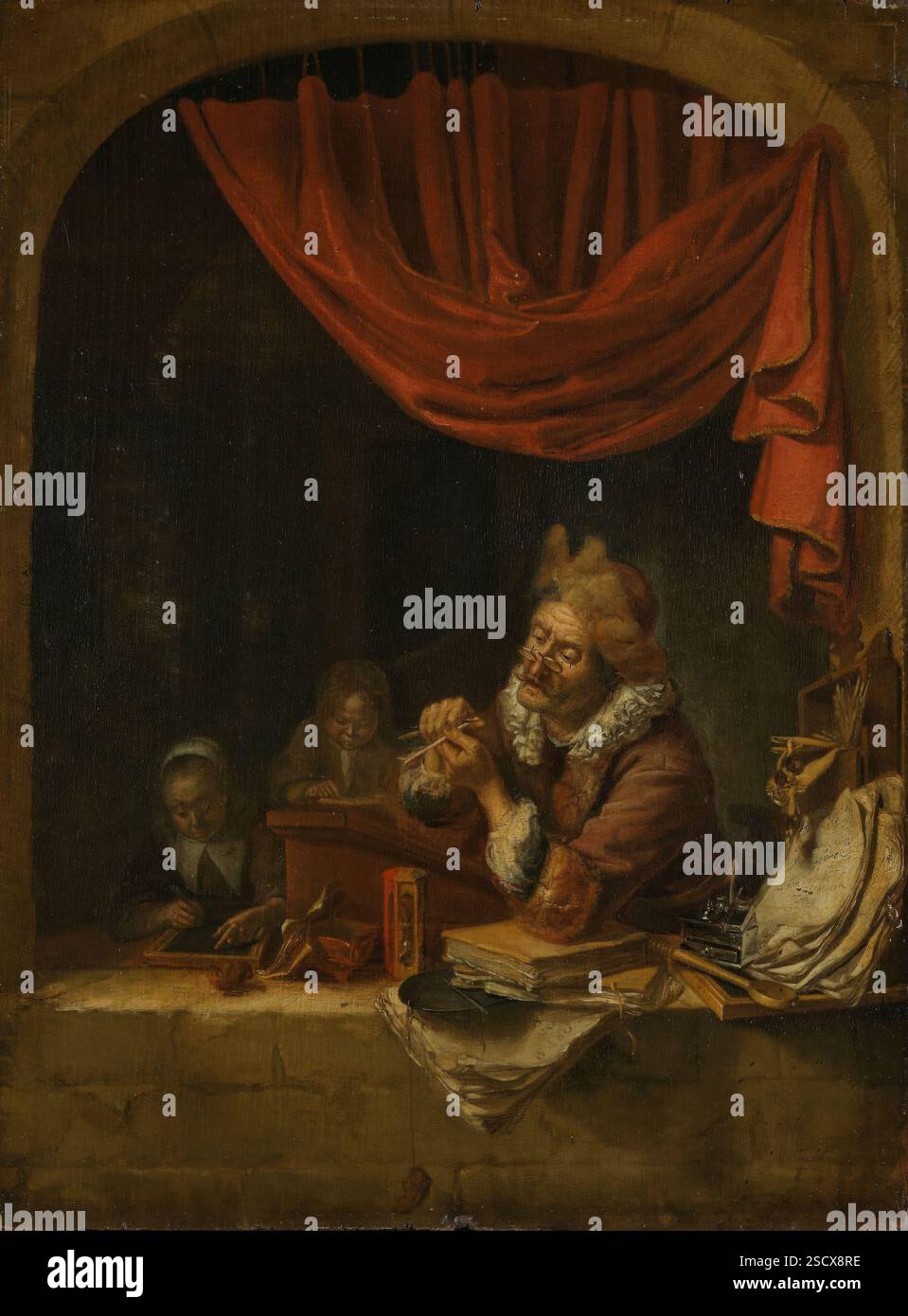 The Schoolmaster, probably between 1650 and 1676 Stock Photo - Alamy