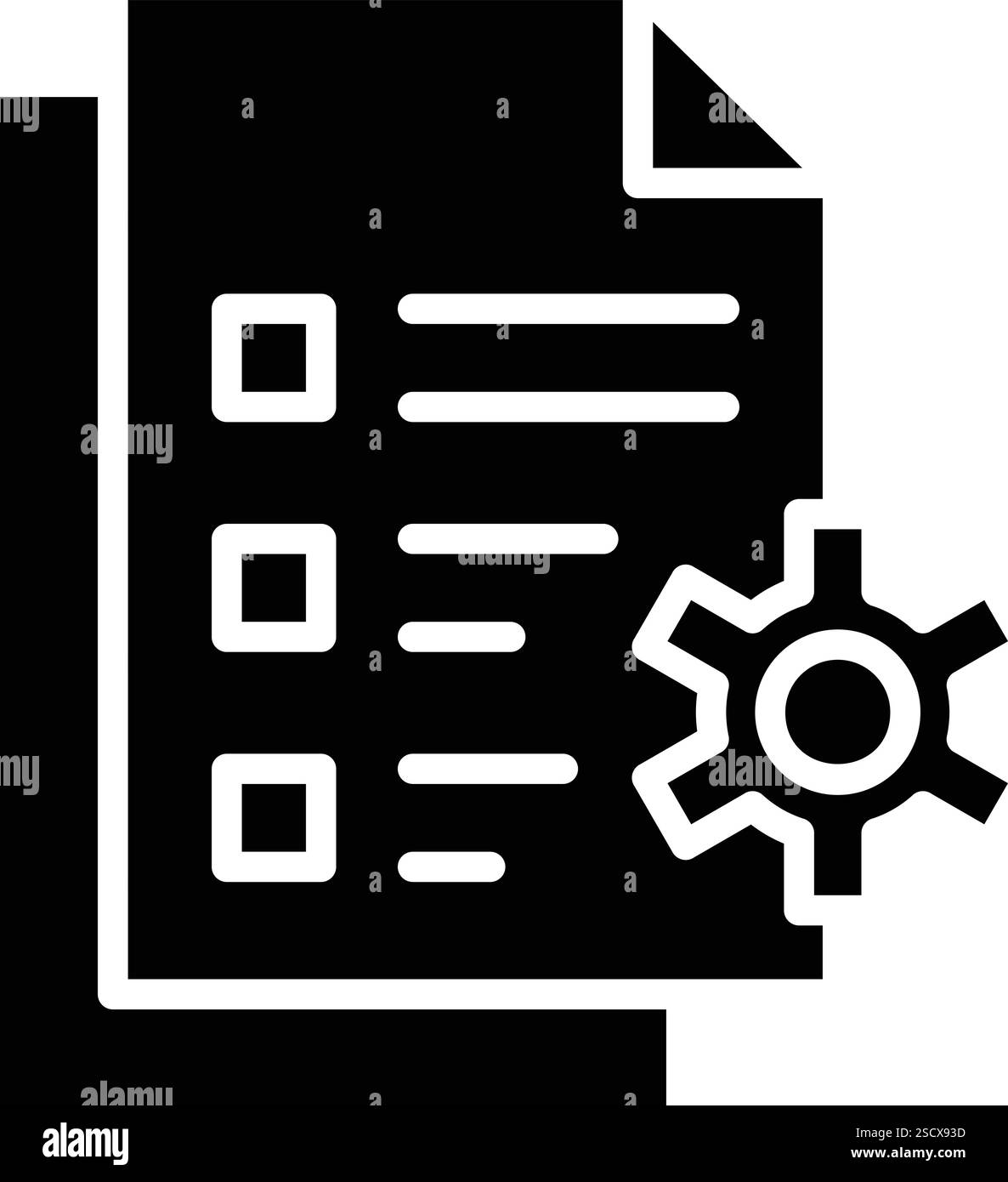 File management icon monochrome Black and White Stock Photos & Images ...