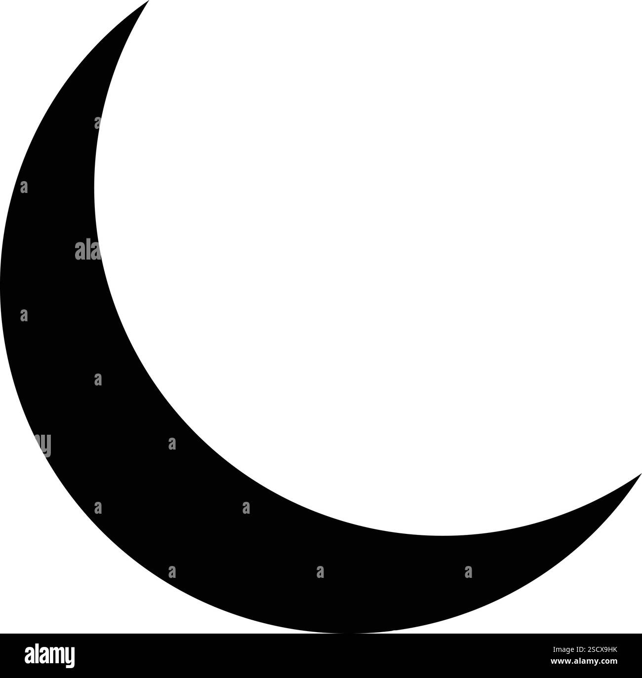Moon icon vector vectors Black and White Stock Photos & Images - Alamy