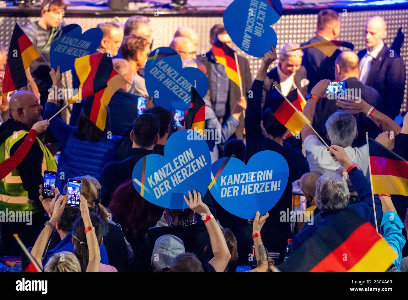 Greding, Bavaria, Germany - February 7, 2025: Election campaign event of the AfD Alternative for ...