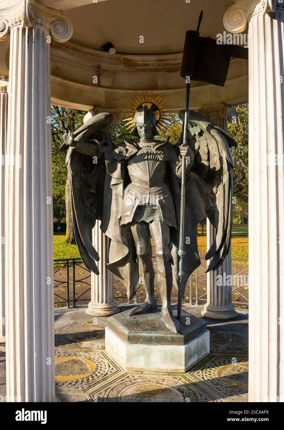 War memorial by George Hubbard, with sculpture of St Michael by Allan ...