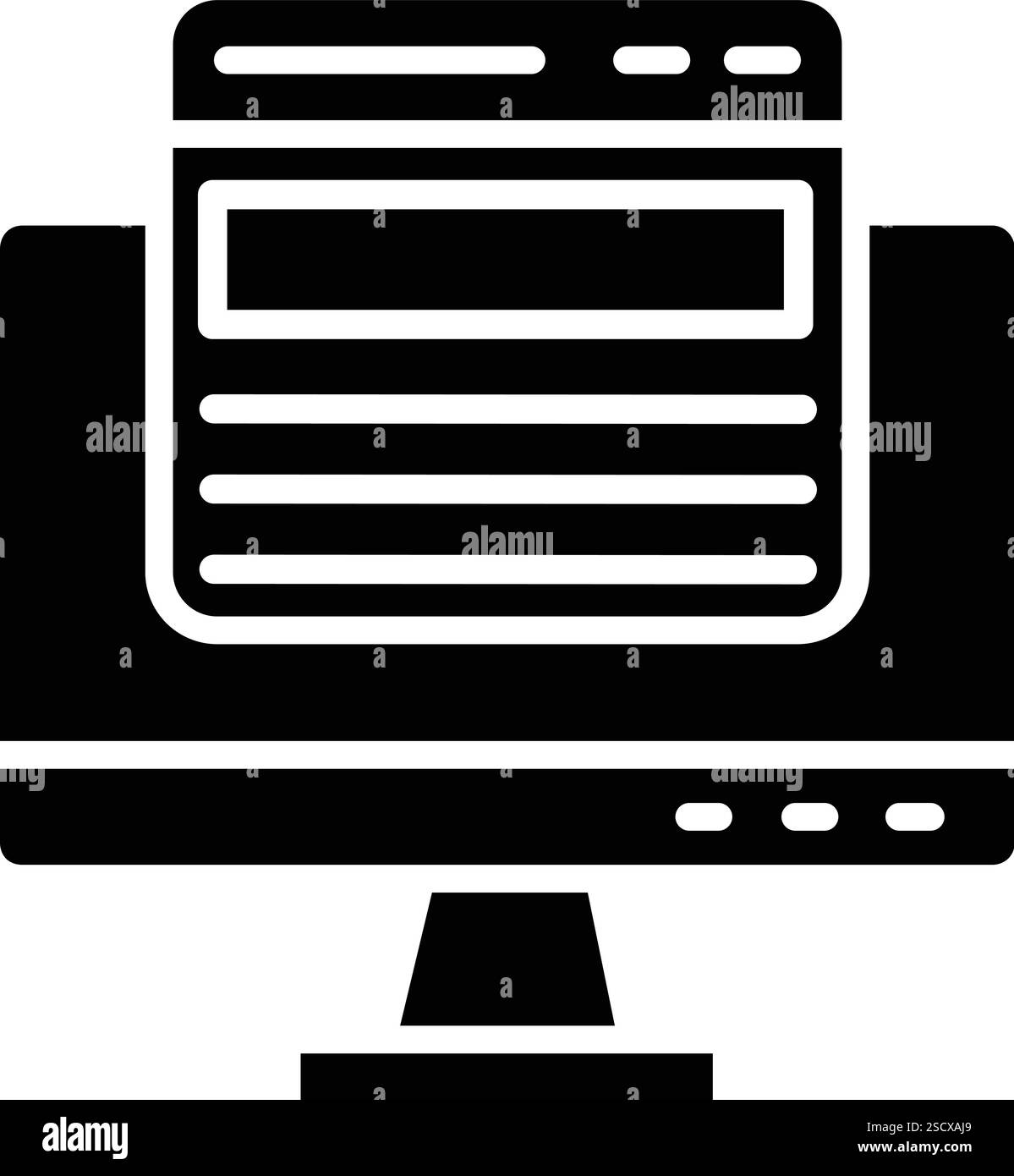 Ui design vector page Black and White Stock Photos & Images - Alamy