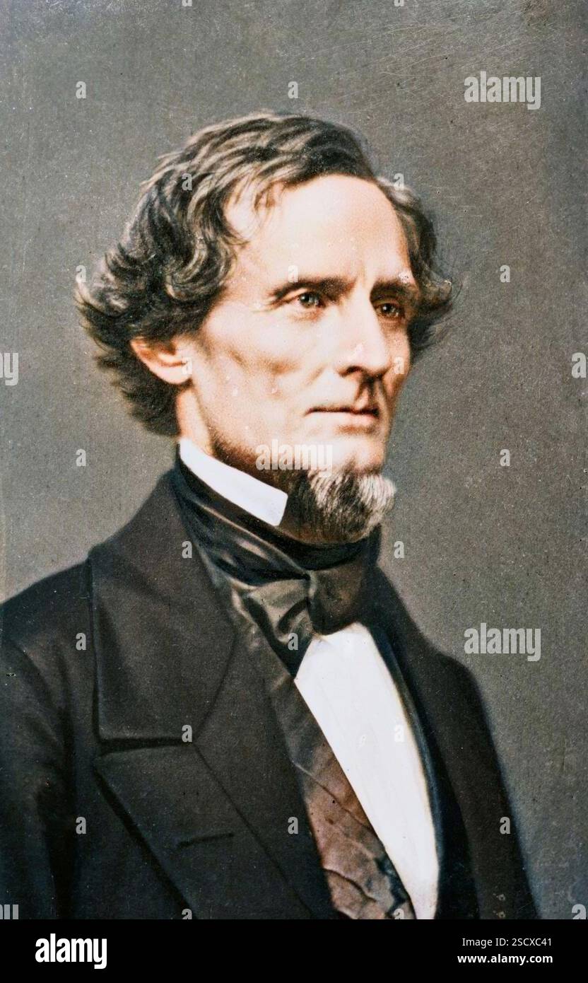 Jefferson Davis, between 1855 and 1865. [Politician: President of the ...