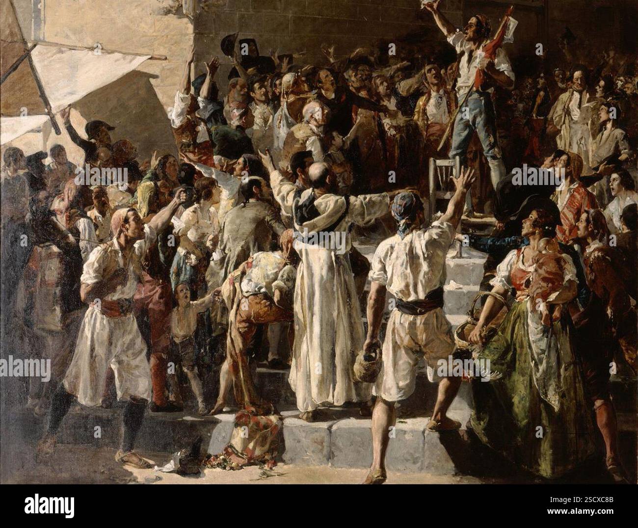 Valencians prepare to resist the invaders by Joaquín Sorolla. The dos ...