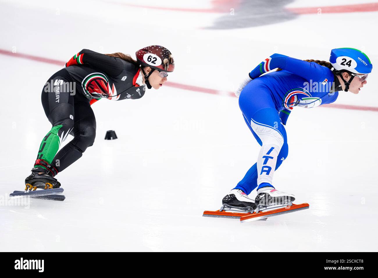 TILBURG, NETHERLANDS - FEBRUARY 7: Sara Luca Bacskai of Hungary and ...