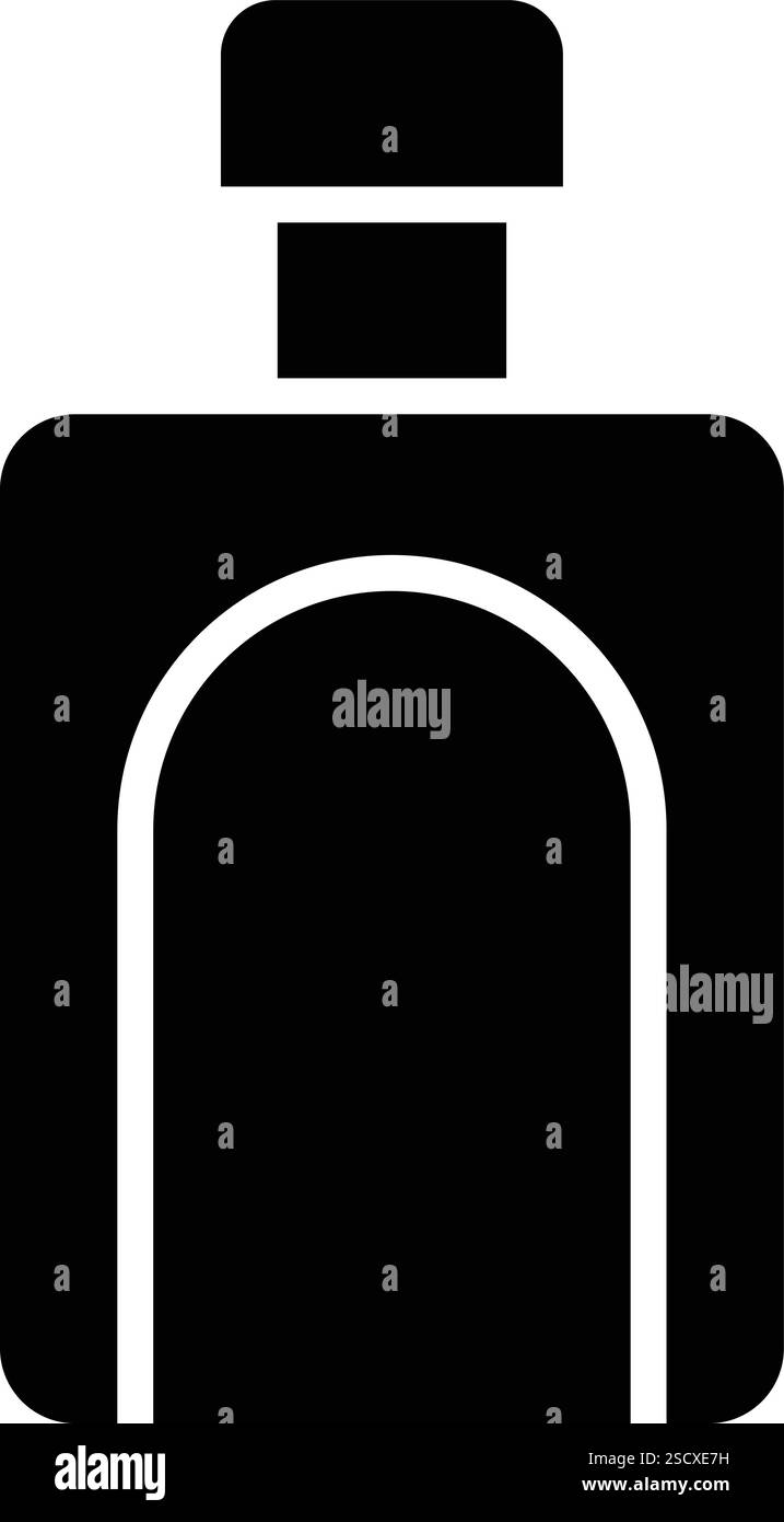 Perfume bottle icon set Black and White Stock Photos & Images - Alamy