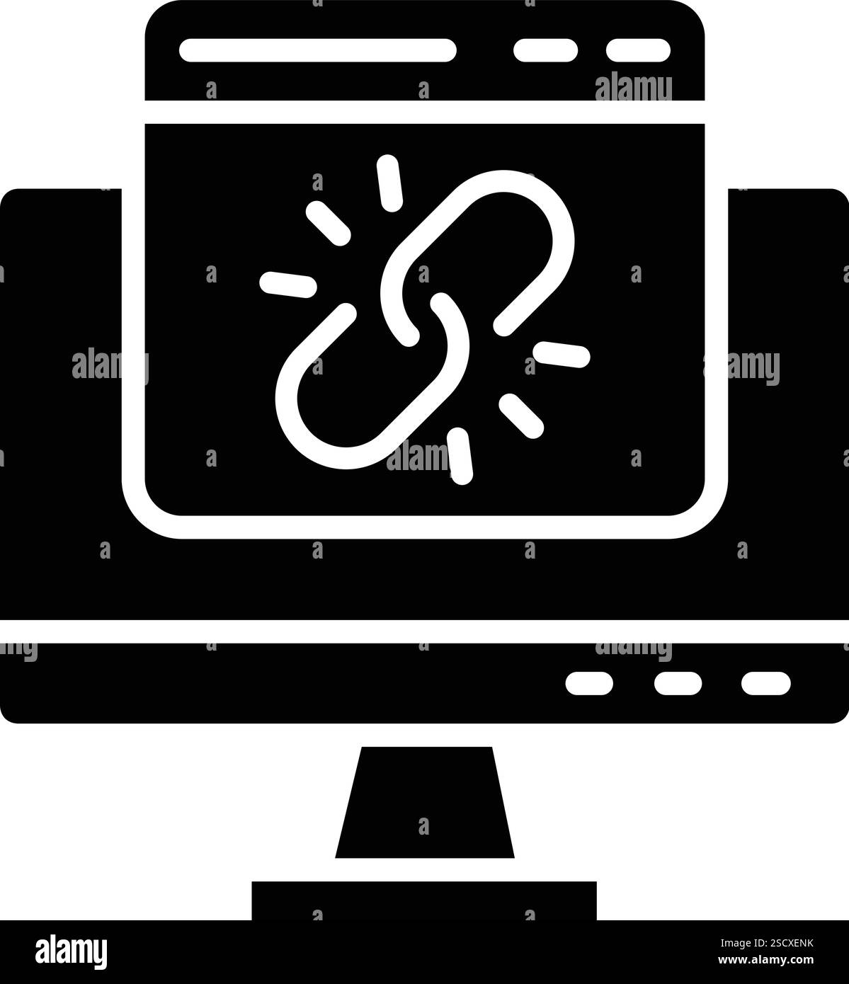 Web link Vector Icon Design Illustration Stock Vector Image & Art - Alamy