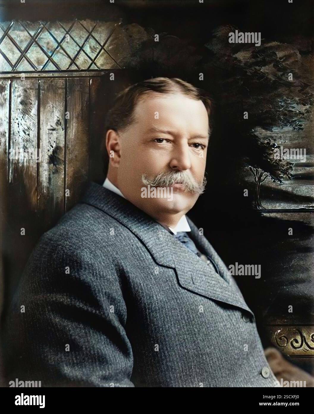Hon. Wm. H. Taft, between 1900 and 1915. (Colorised black and white ...