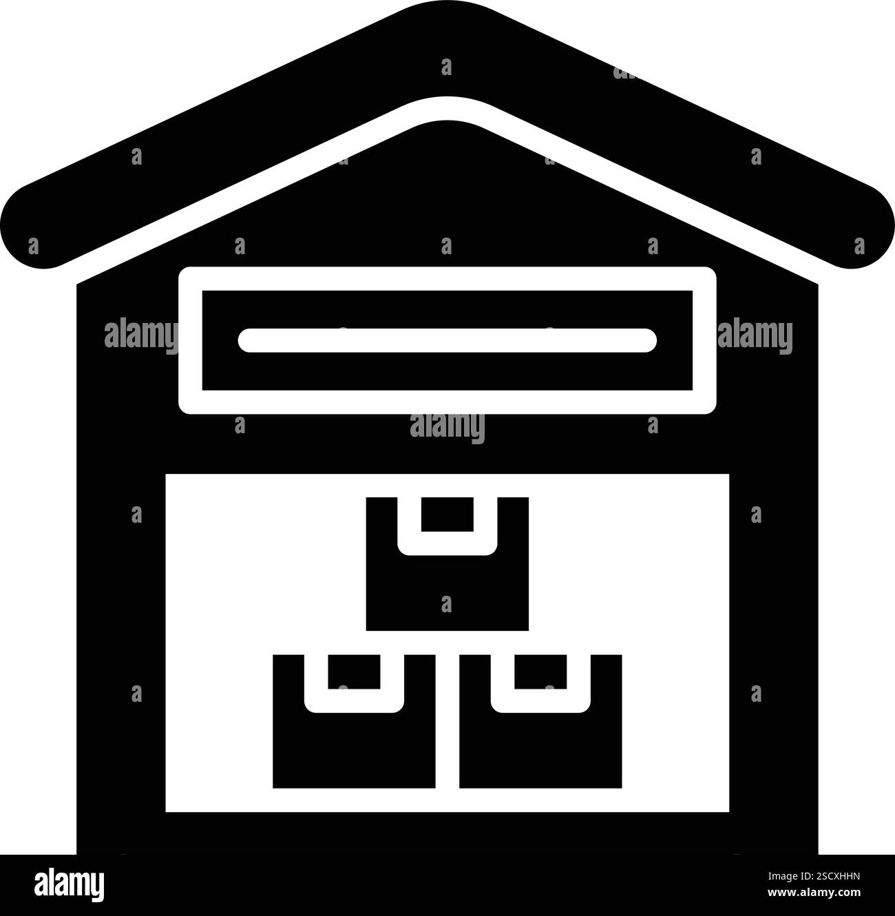 Warehouse storage icon set Black and White Stock Photos & Images - Alamy