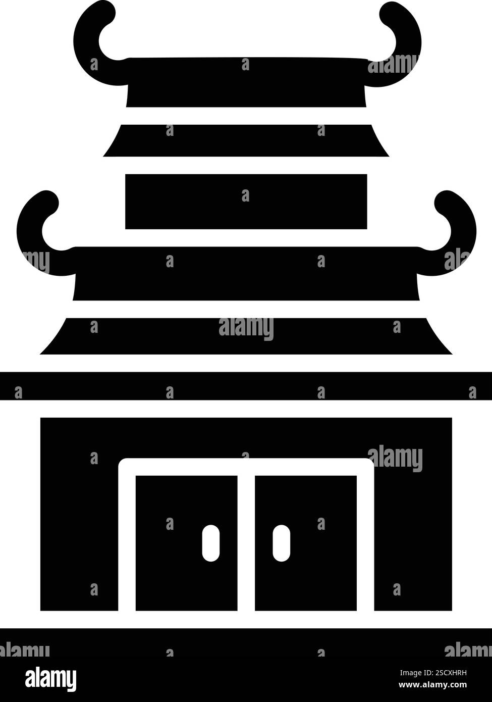 Chinese temple Vector Icon Design Illustration Stock Vector Image & Art ...