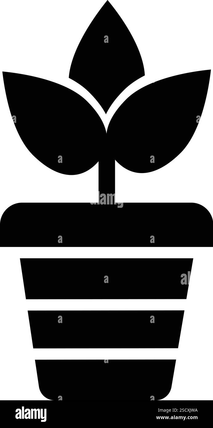 Plant pot Vector Icon Design Illustration Stock Vector Image & Art - Alamy