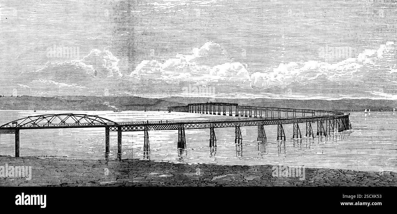 The Tay Bridge, scene of the terrible accident on Sunday evening, (1879 ...