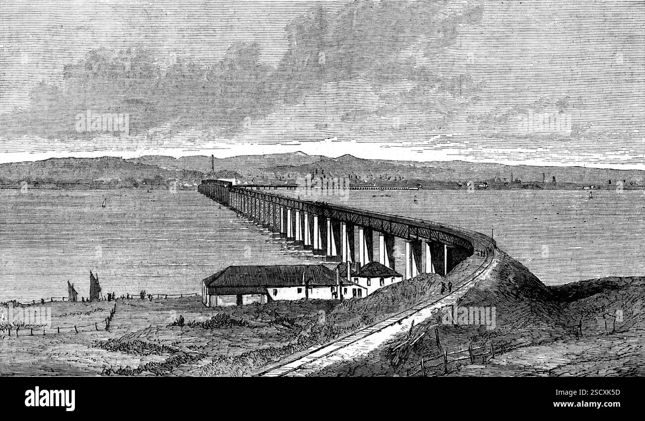The Tay Bridge, scene of the terrible accident on Sunday evening, (1879 ...