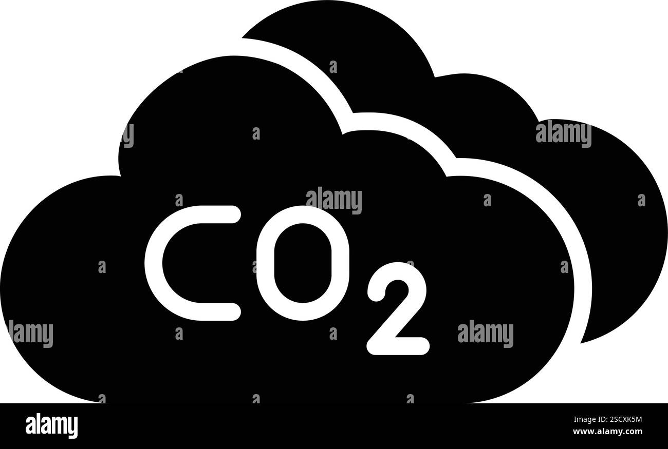 Carbon dioxide icon set Cut Out Stock Images & Pictures - Alamy