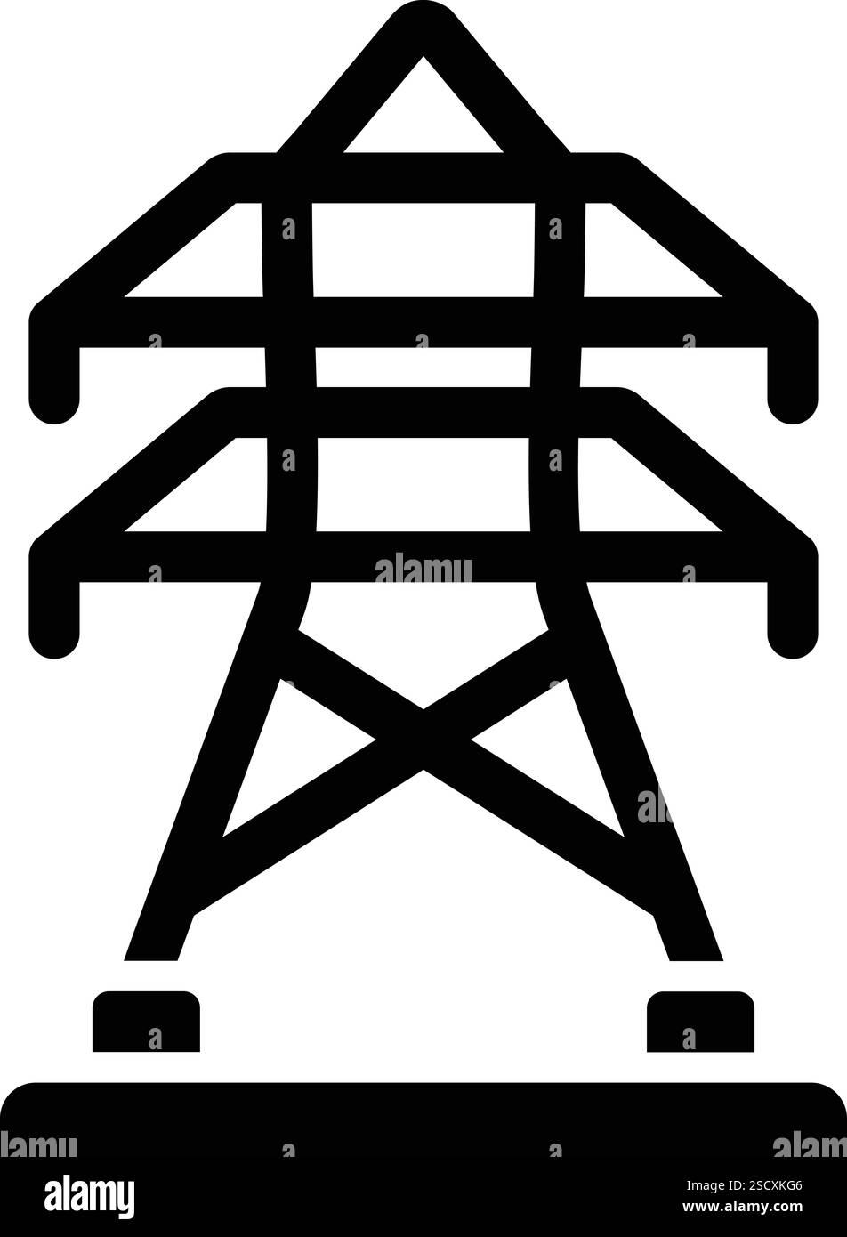 Electric tower Vector Icon Design Illustration Stock Vector Image & Art ...