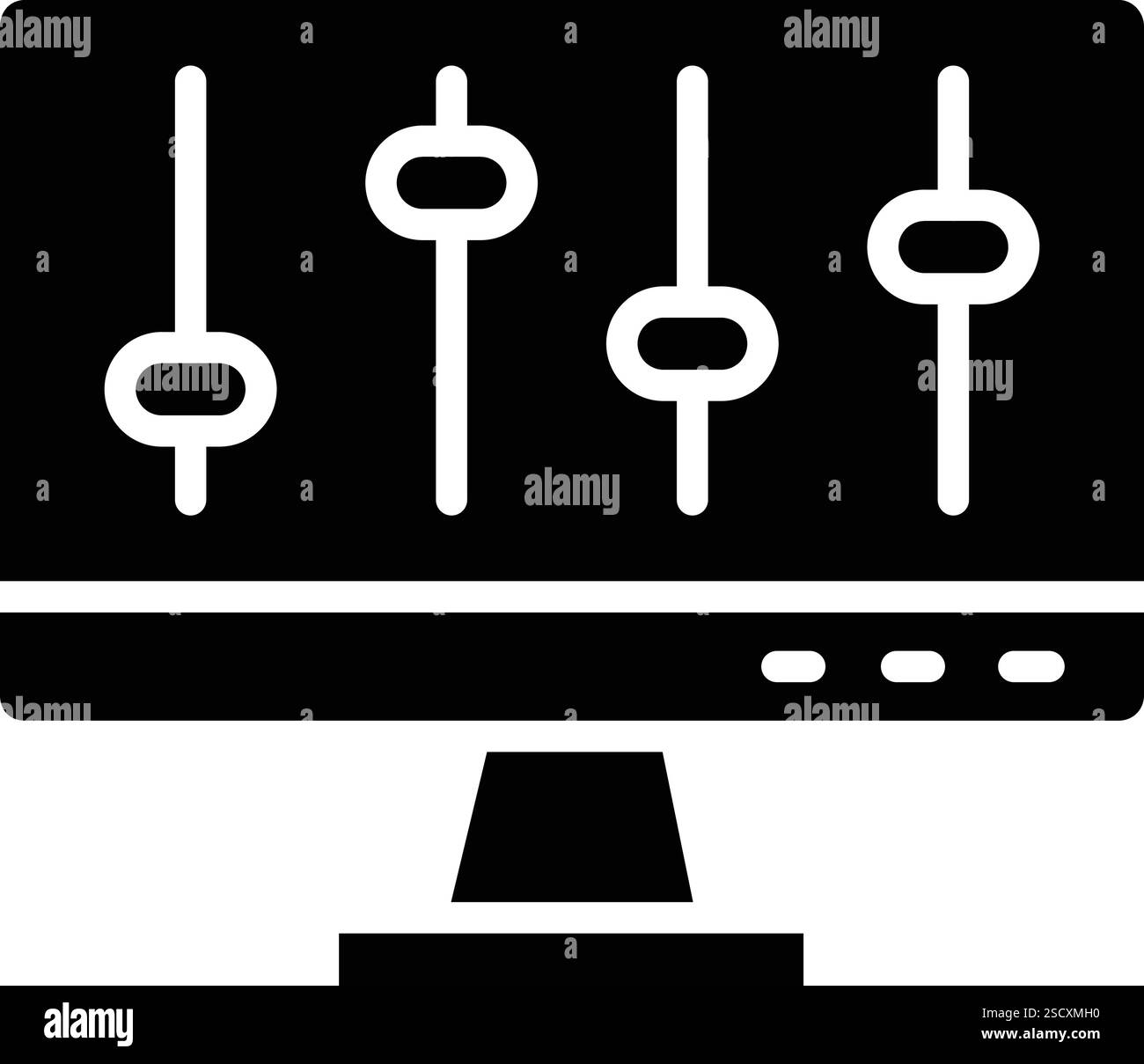 Volume control Vector Icon Design Illustration Stock Vector Image & Art ...