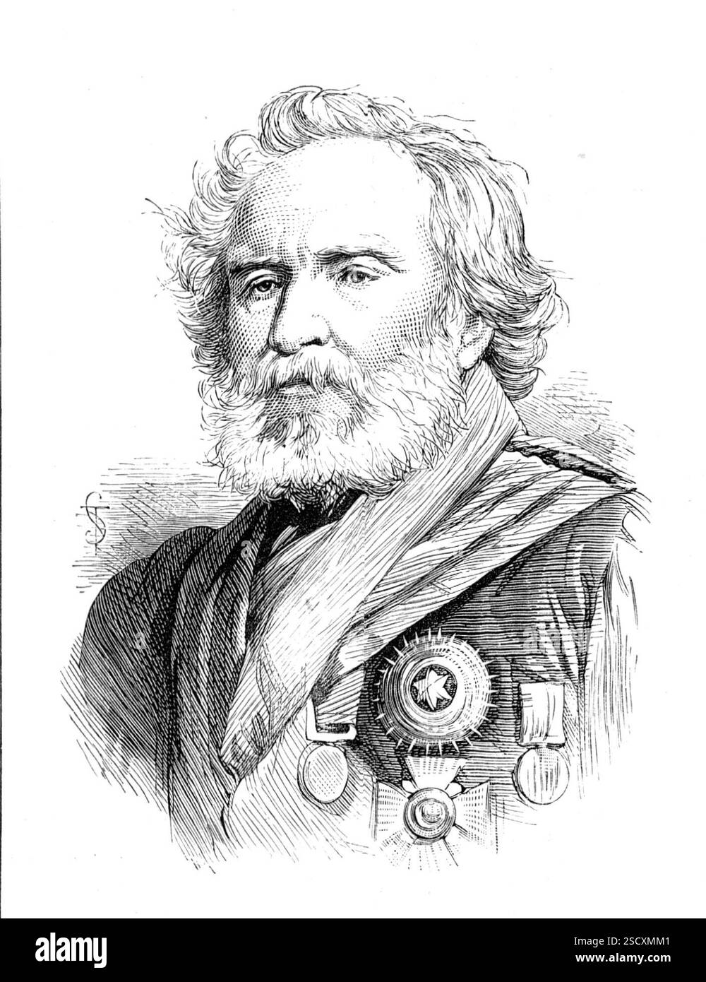 The late General Sir John Low, K.C.B., G.C.S.I., 1880. Engraving from a ...