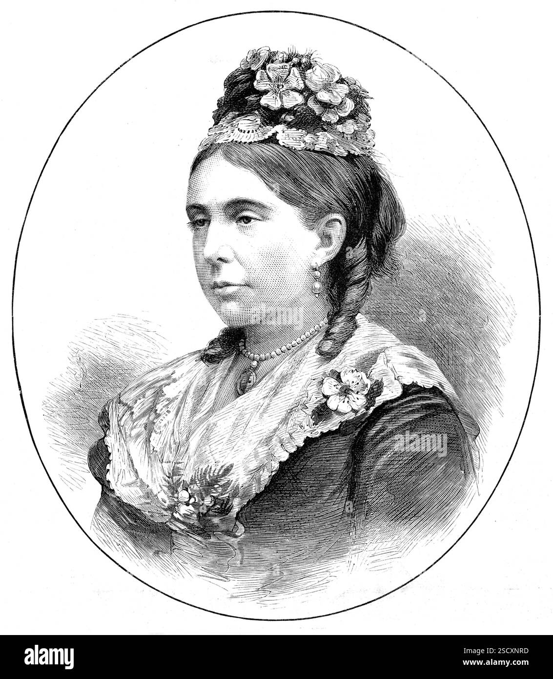 Her Grace the Duchess of Marlborough, 1880. Engraving from a photograph ...