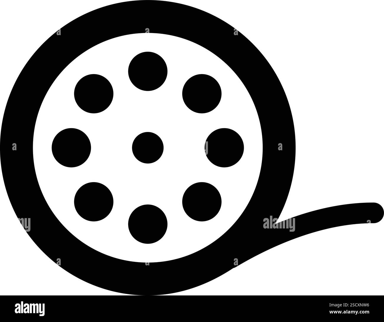 Film reel Vector Icon Design Illustration Stock Vector Image & Art - Alamy