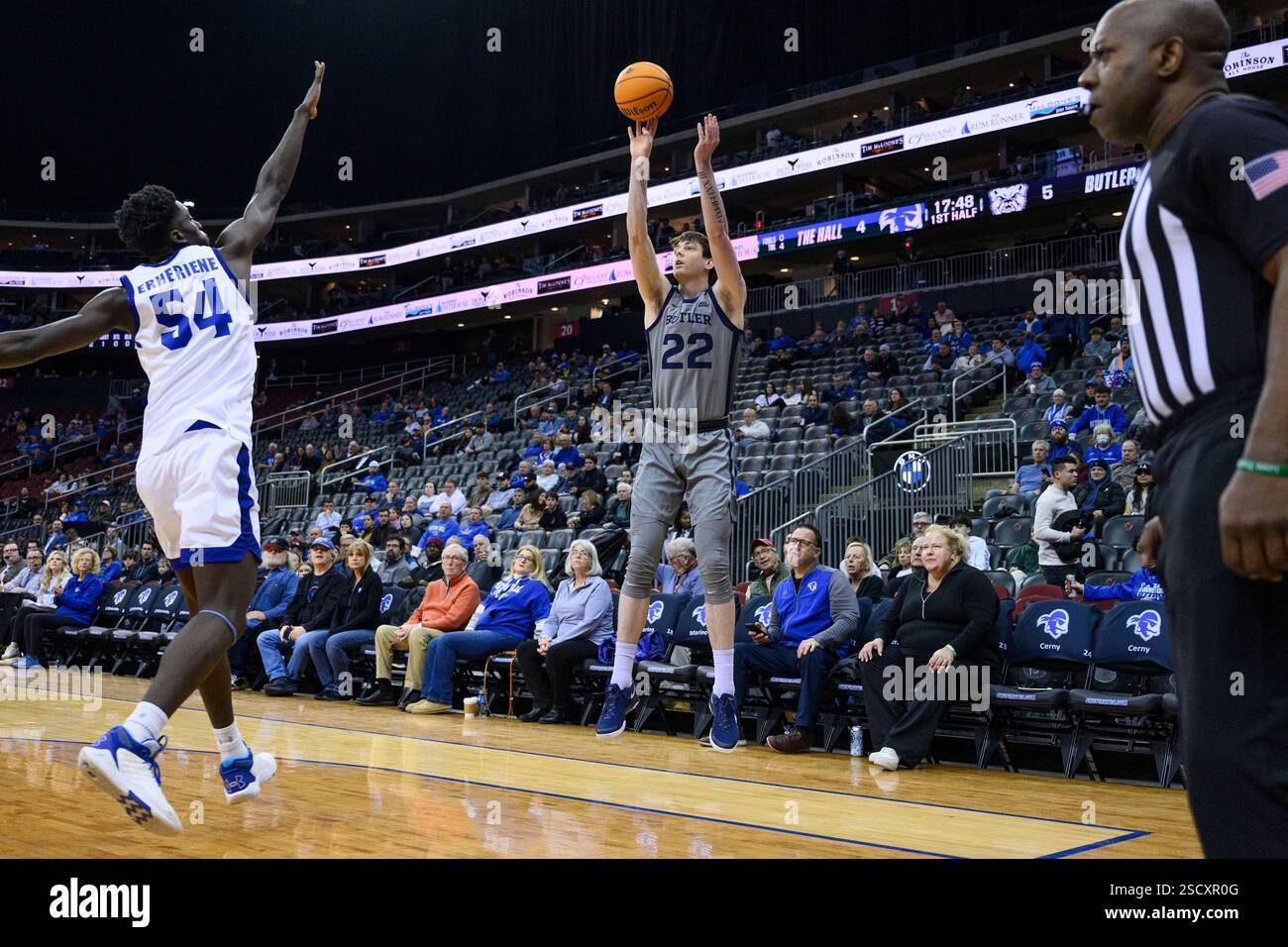 NEWARK, NJ - FEBRUARY 05: Butler Bulldogs forward Patrick McCaffery (22 ...