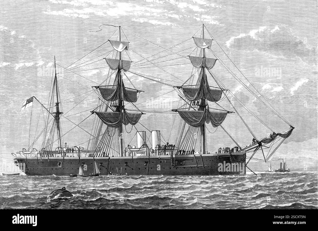 H.M.S Nelson, double screw, ironclad, 1880. 'This new ship, armour ...