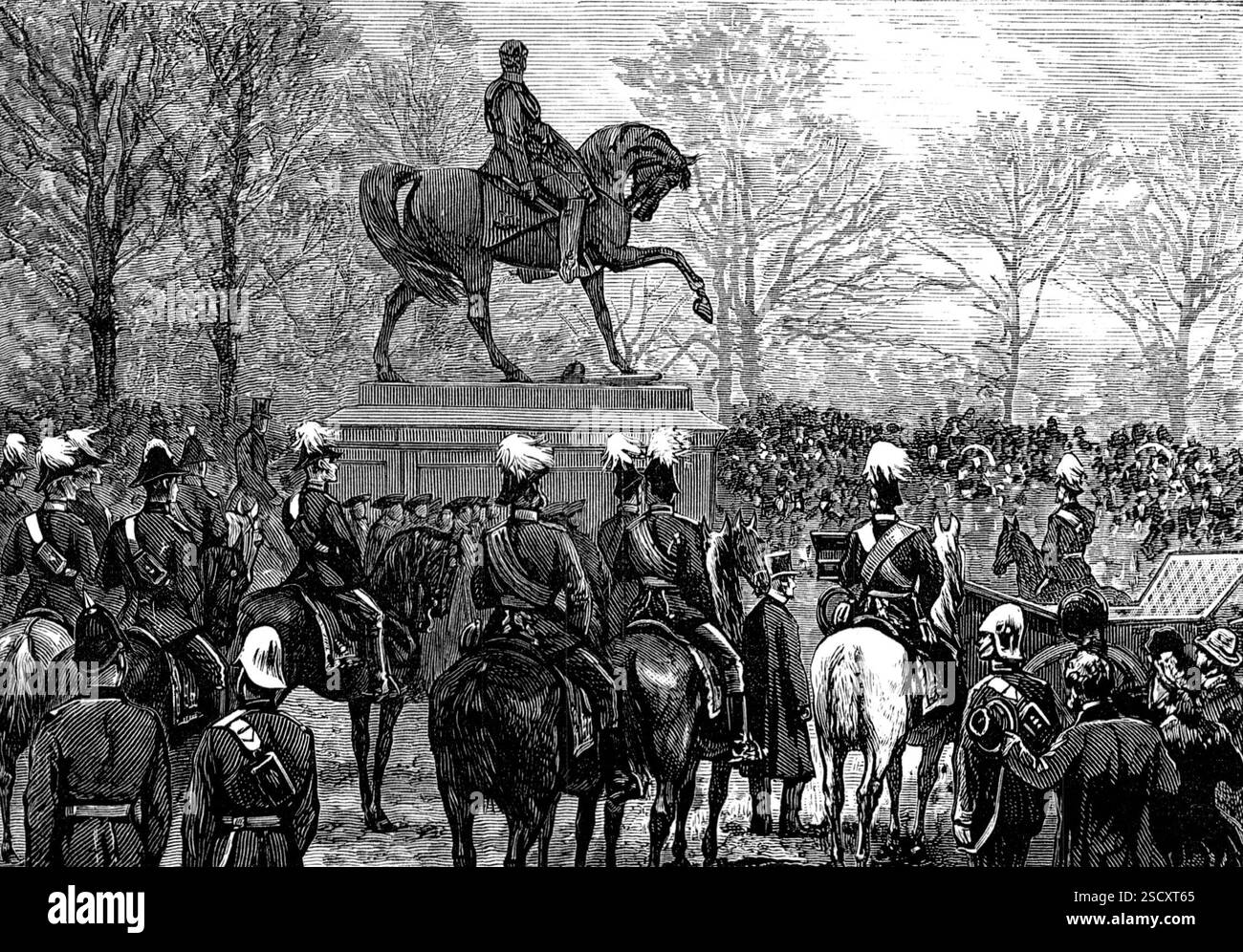 Unveiling the statue of Lord Gough in the Phoenix Park, Dublin, 1880 ...