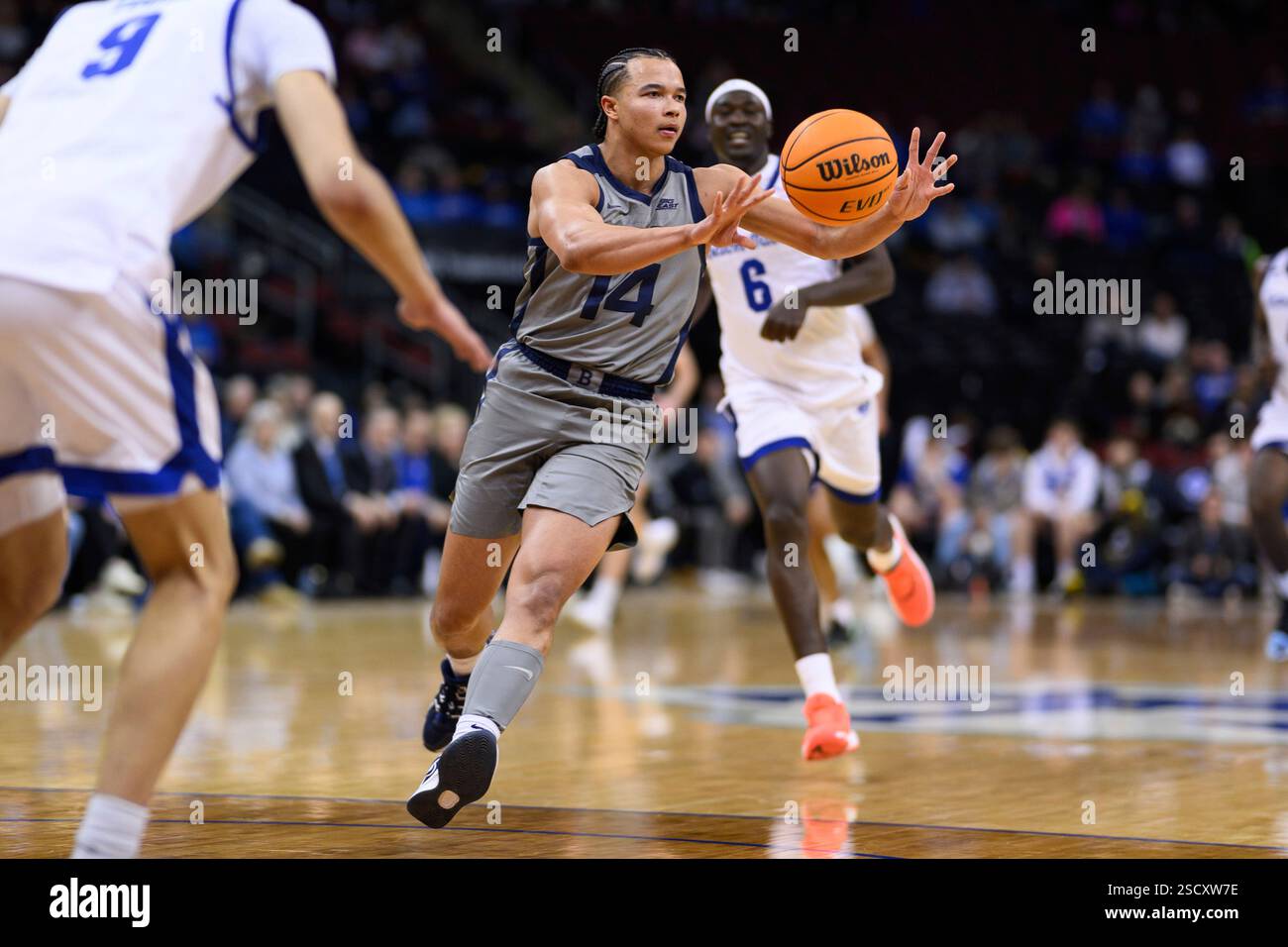 NEWARK, NJ - FEBRUARY 05: Butler Bulldogs guard Landon Moore (14 ...