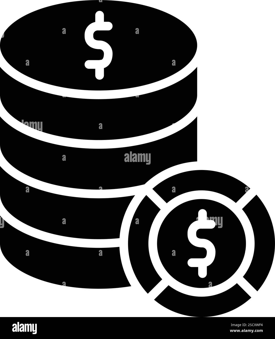 Dollar stack Vector Icon Design Illustration Stock Vector Image & Art ...