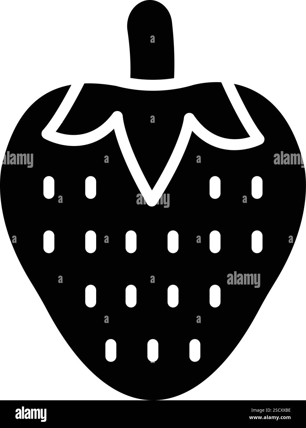 Vector strawberry fruit design Black and White Stock Photos & Images ...