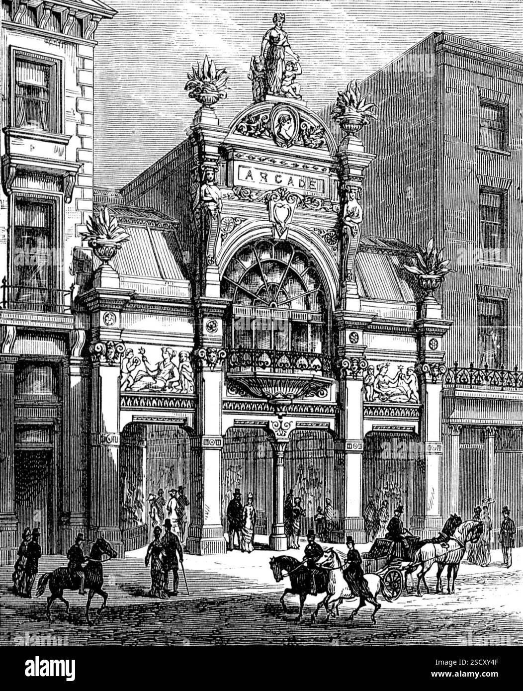New arcade, Old Bond-Street, [London]: exterior, 1880. 'An arcade is ...