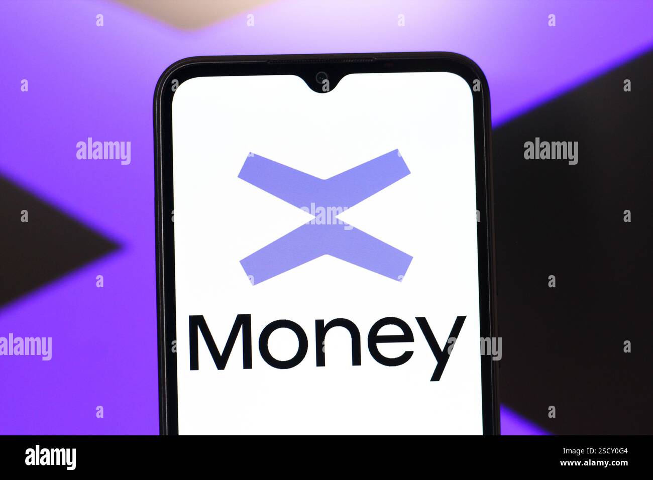 In this photo illustration, the xMoney logo is seen displayed on a ...