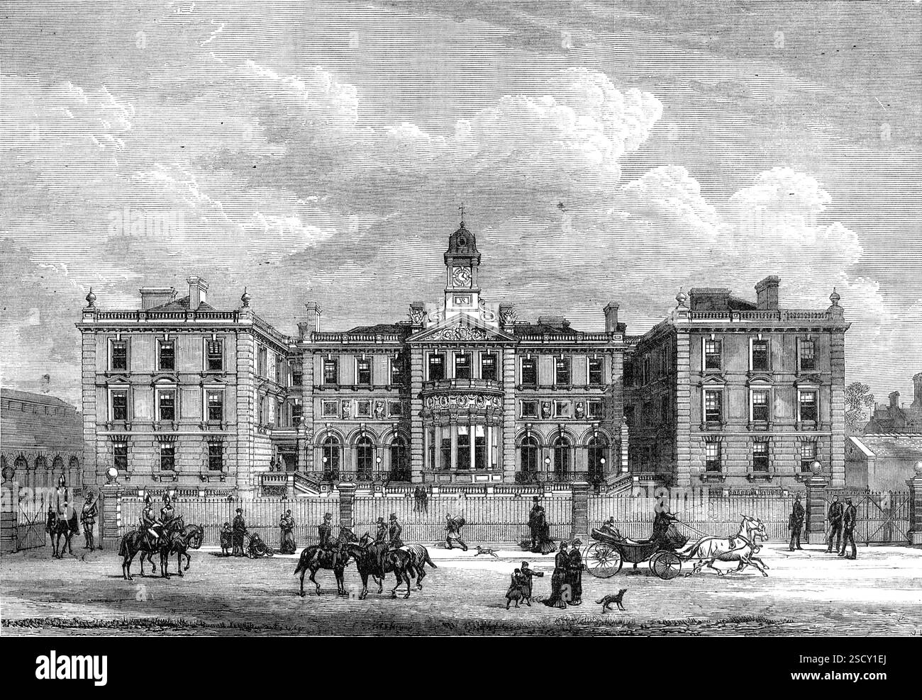 The officers' quarters, new Barracks at Knightsbridge, [London], 1880 ...