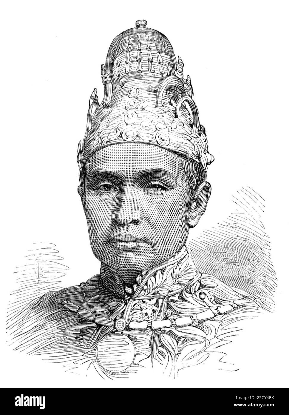 Mohammed Suleiman Khalifat, Sultan of Koetei, Borneo, 1880. Engraving ...