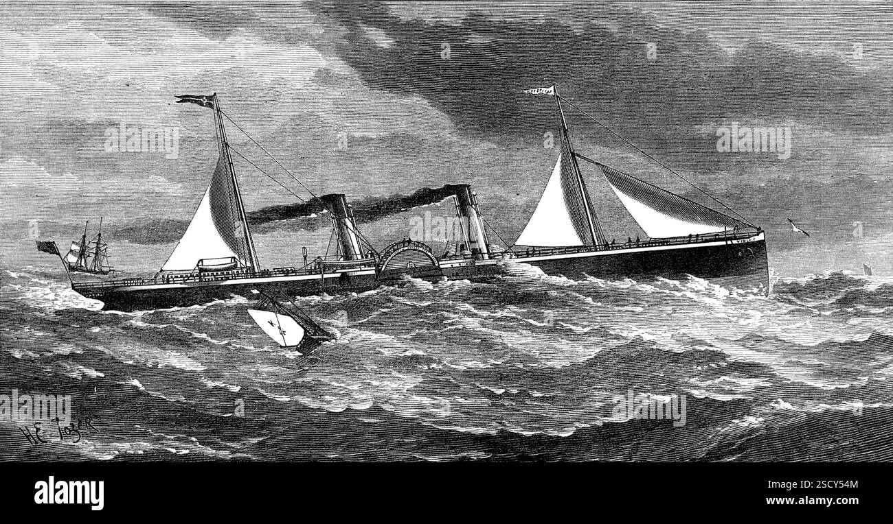 The Holyhead and Kingstown steam-boat Violet, constructed of steel ...