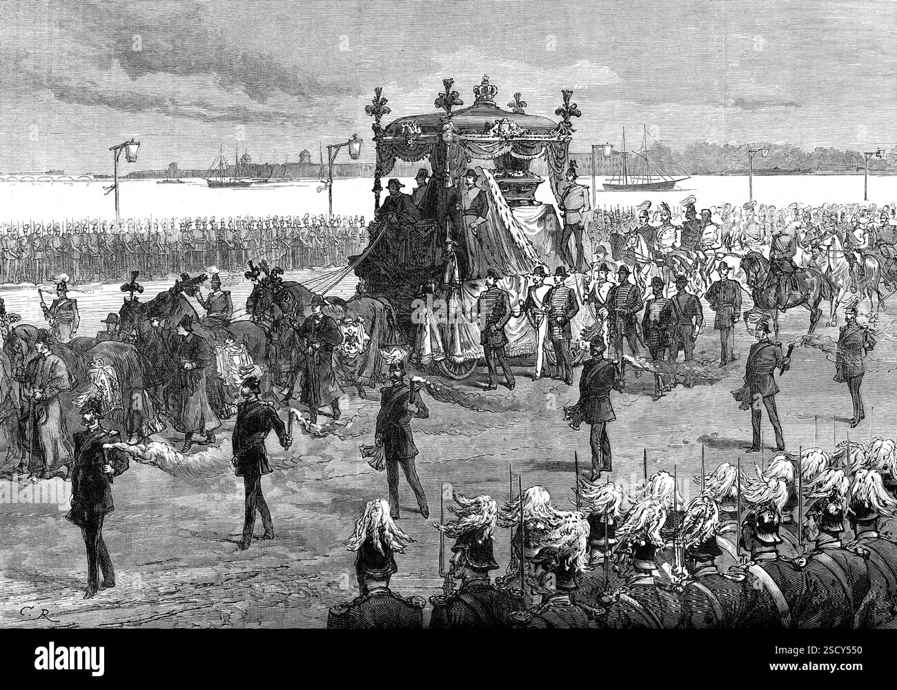 Funeral of the Empress of Russia at St. Petersburg: the funeral ...