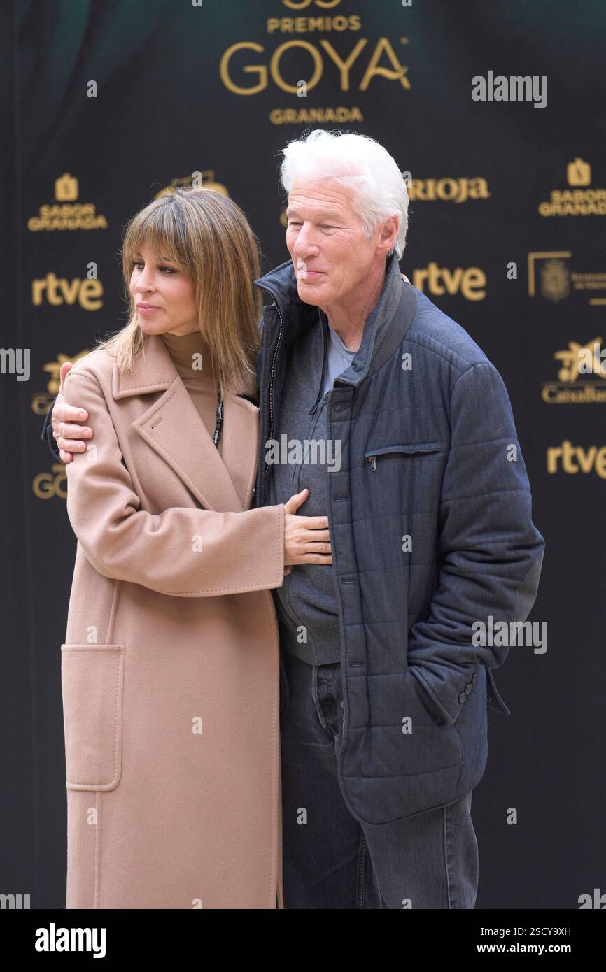 Richard Gere, Alejandra Silva Gere attends a photocall as winner of ...