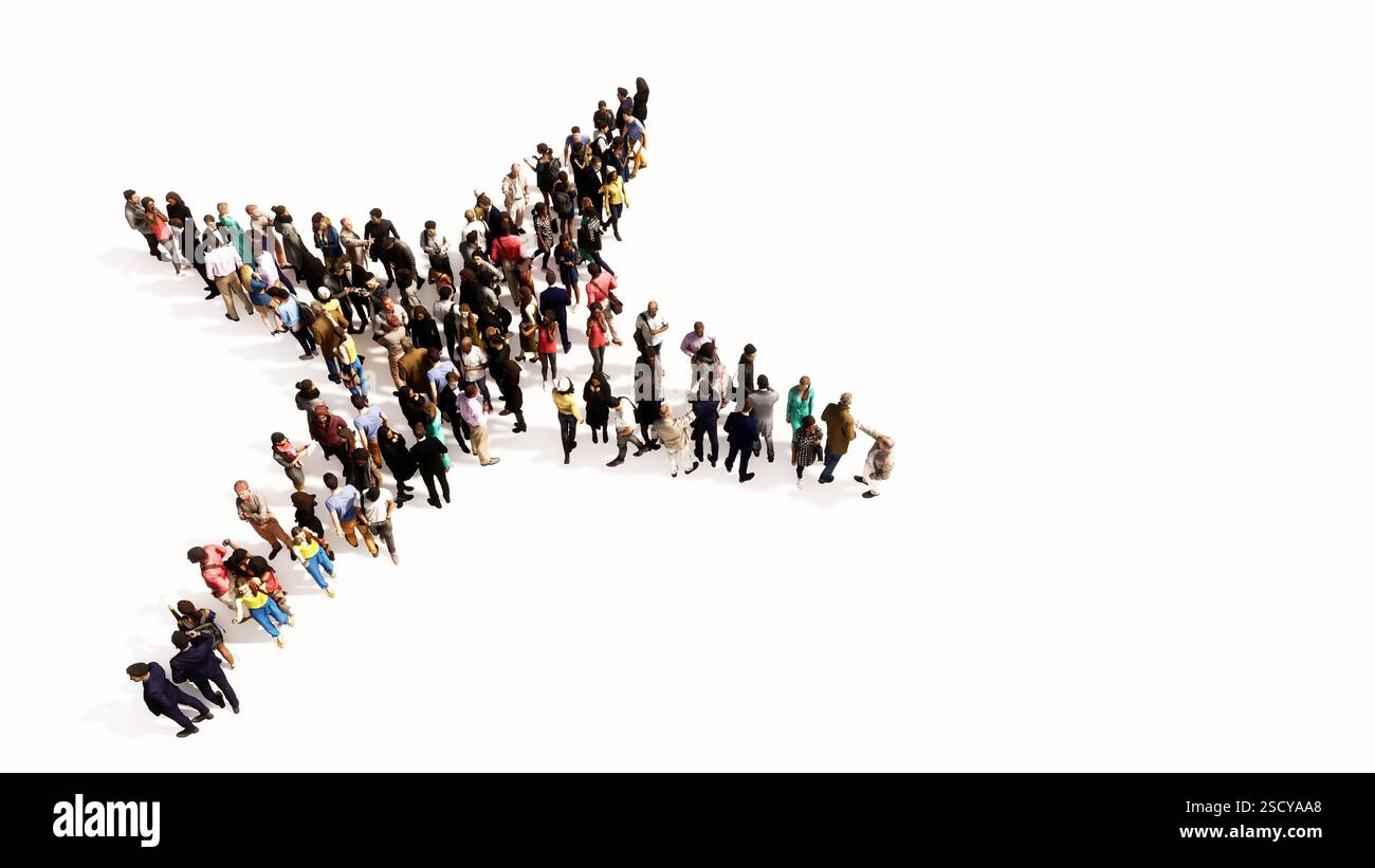 Concept or conceptual large community of people as a navigation compass ...