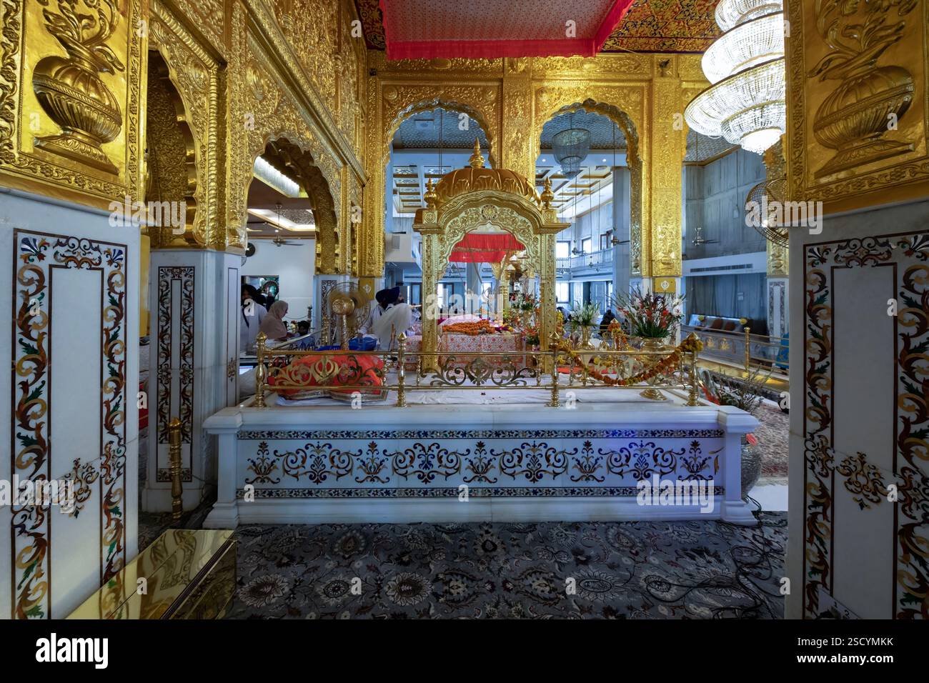 Gurudwara Bangla Sahib, a historical Sikh temple in New Delhi, India ...