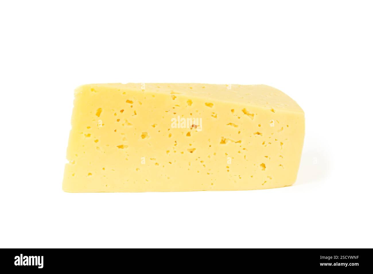 single slice of muenster cheese isolated on a white background Stock ...