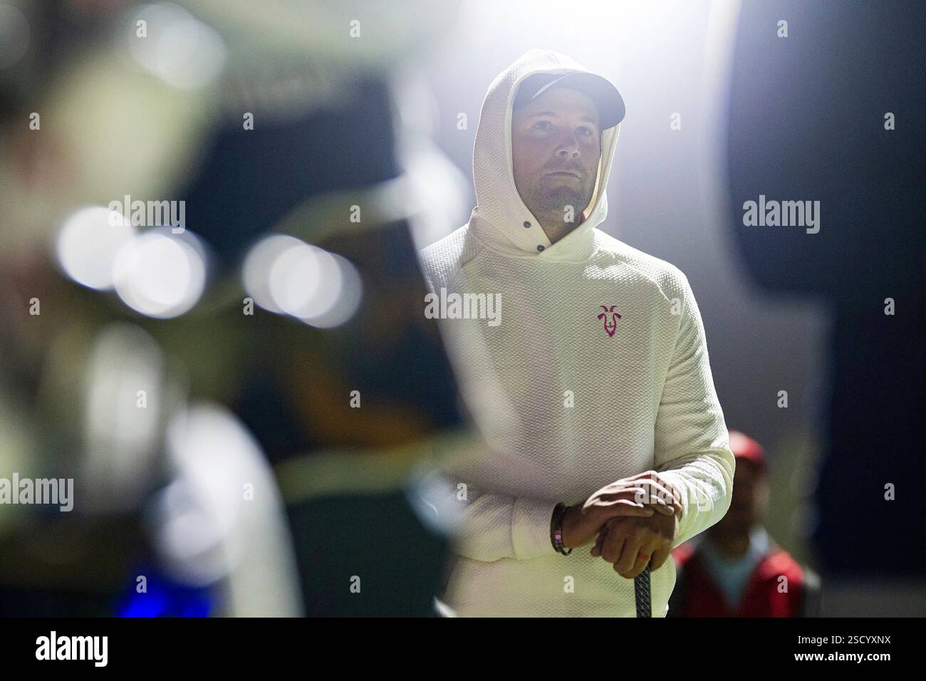 Peter Uihlein of RangeGoats GC waits on the 10th hole during the second ...