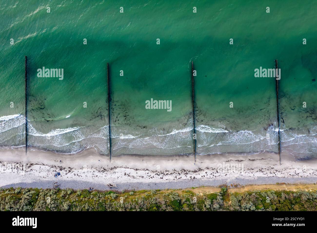 Sea groins aerial hi-res stock photography and images - Alamy