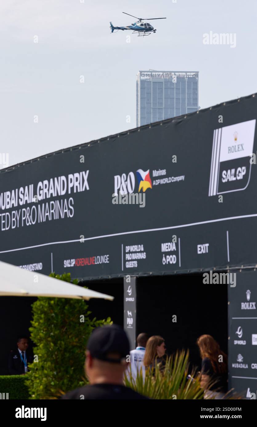 UAE, Dubai, 23 November 2024: visitors stand in line to enter the Rolex Sail GP Grand Prix ...